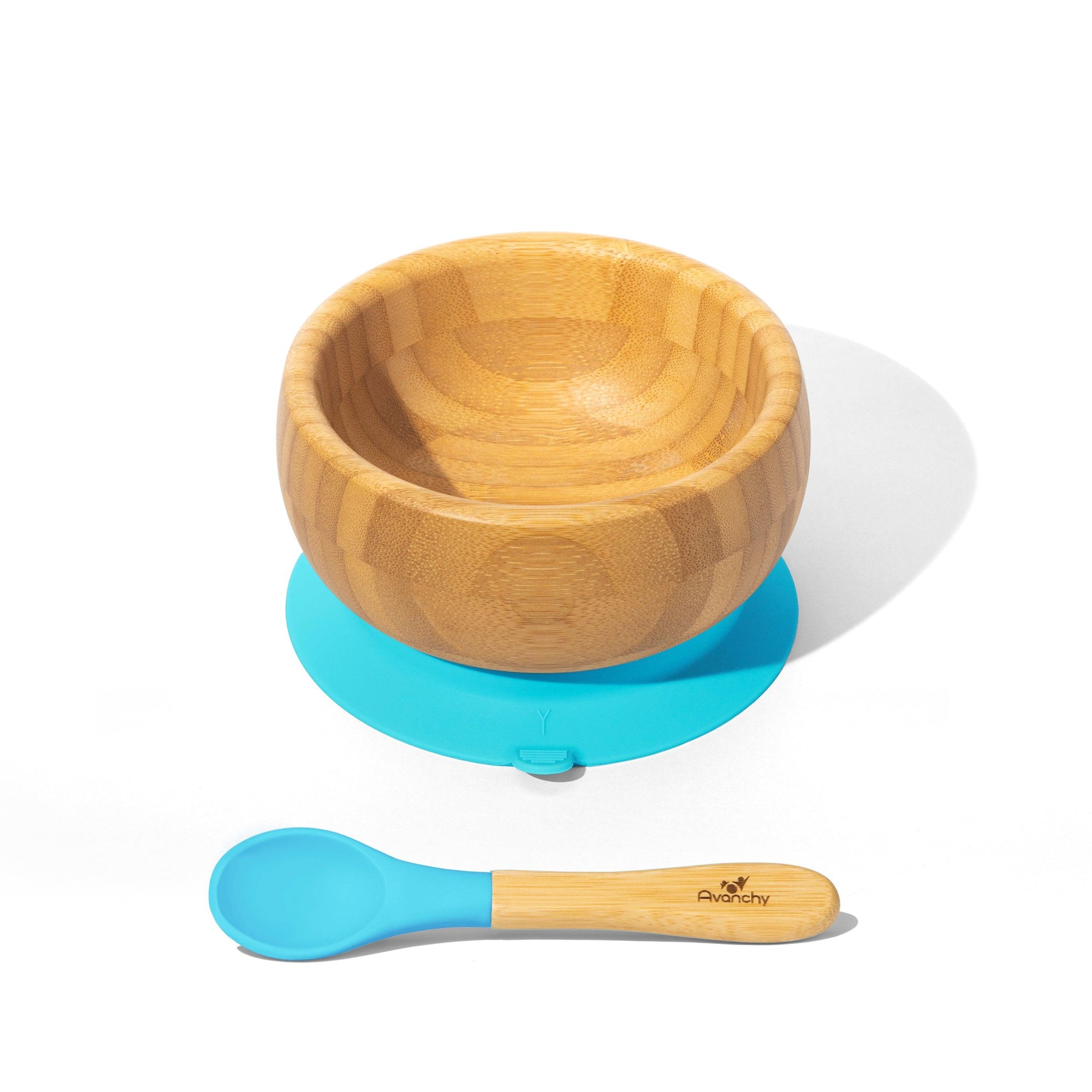 Avanchy | Bamboo Baby Bowls - BLW Suction Infant Feeding Bowl + Spoon