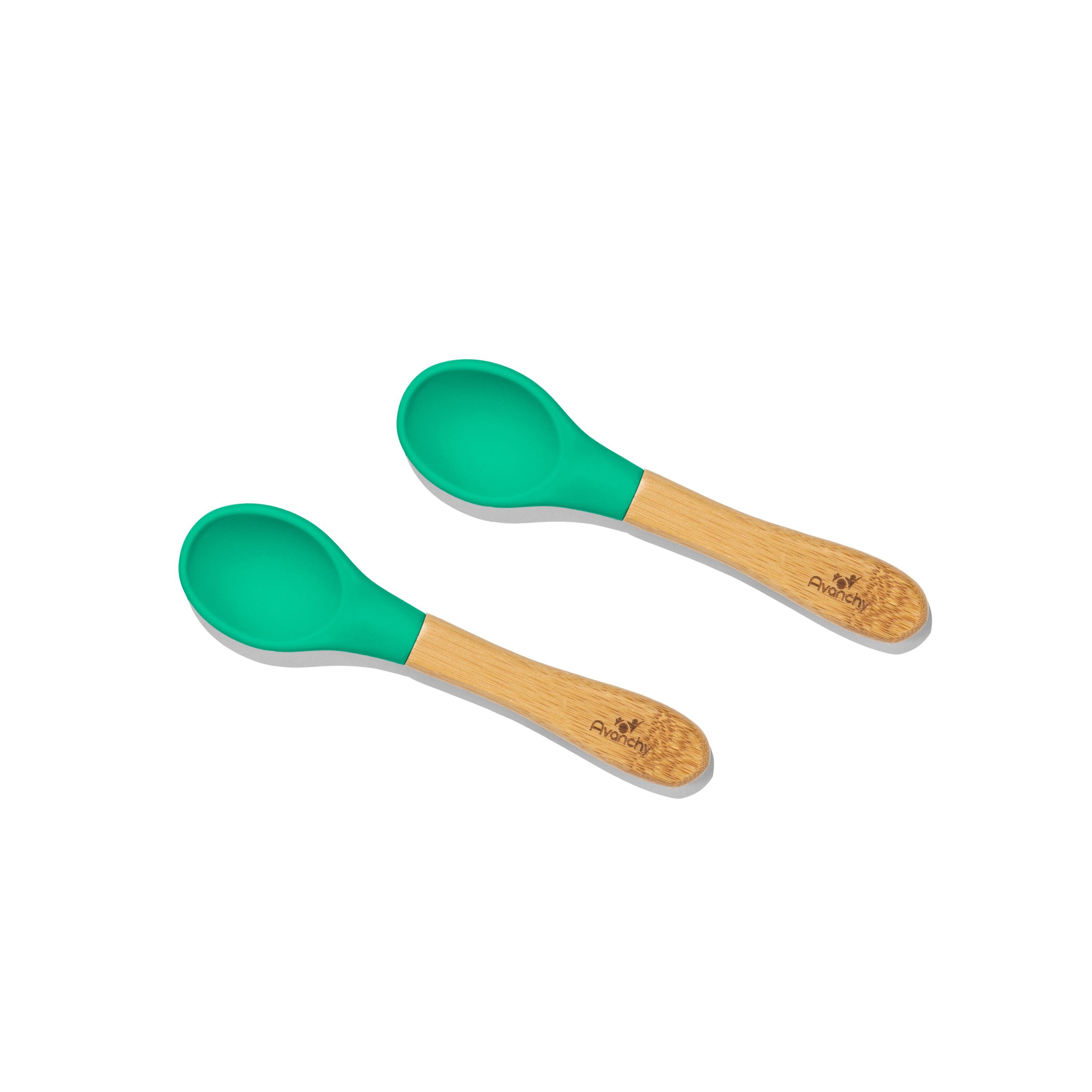 Bamboo Baby Spoons - BLW Infant Self Feeding Single Spoon | Wide