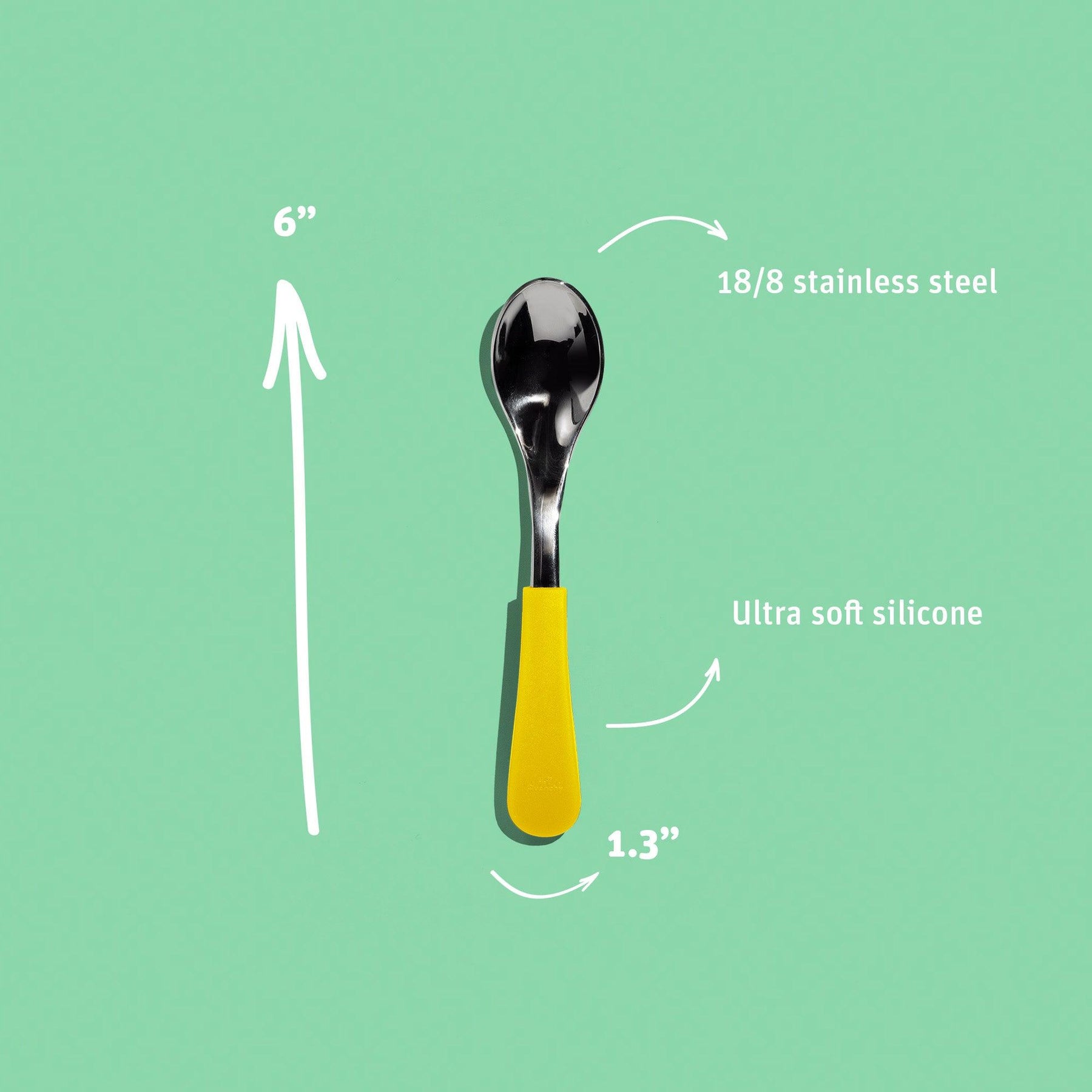 Avanchy Stainless Steel Baby Spoons: Single for Self-Feeding Babies ...