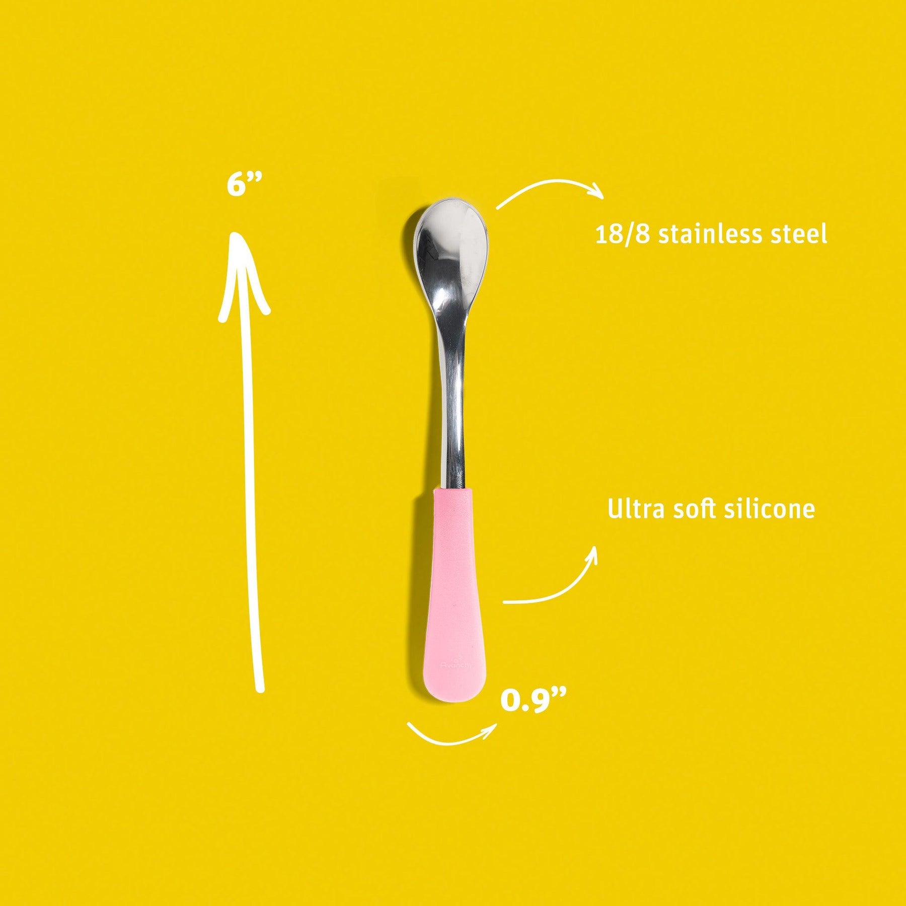Avanchy | Stainless Steel Infant Spoons - BLW Baby Self Feeding Spoon