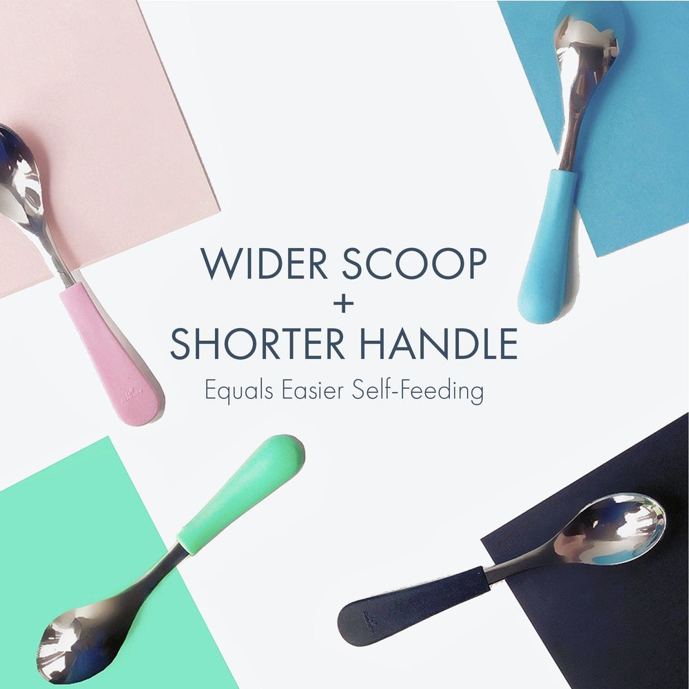 Avanchy | Stainless Steel Single Baby Spoon - BLW Self Feeding Spoons